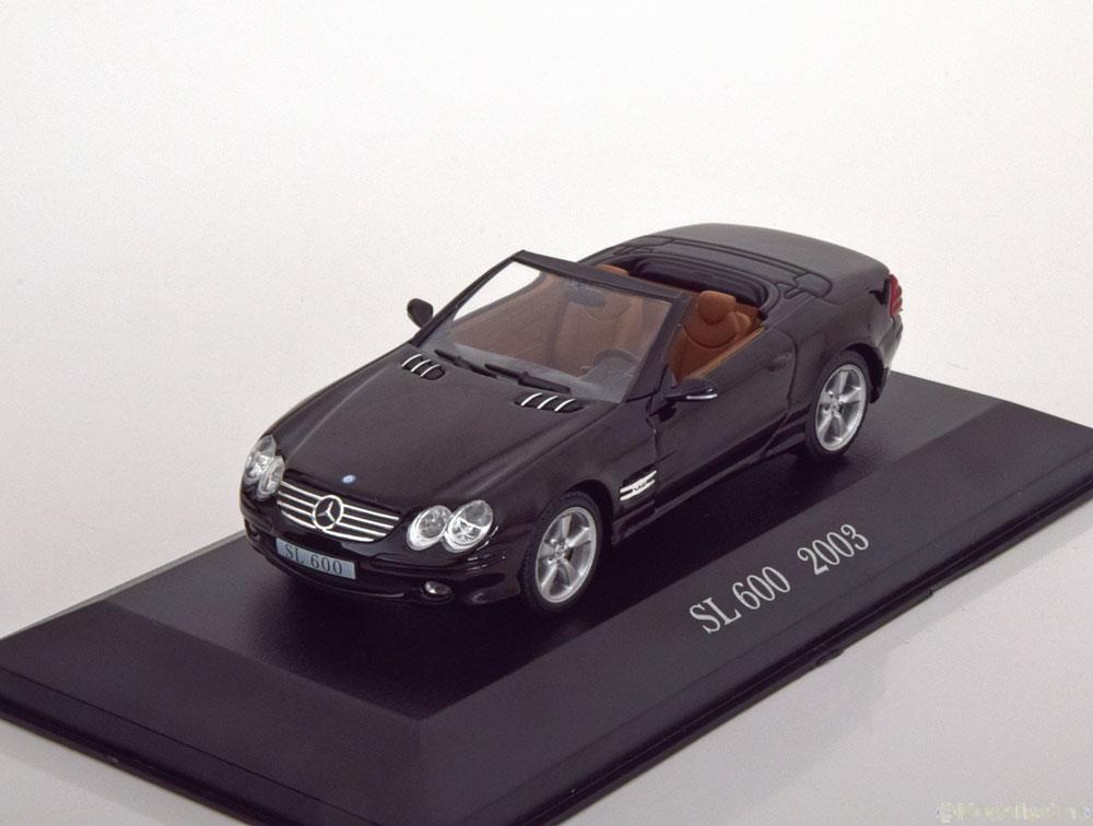 Mercedes-Benz SL600 Cabrio (R230) 2003 black 1:43 – Traffic Modelcars