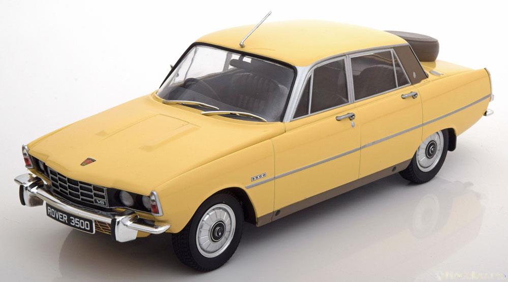 Rover 3500 V8 dark yellow with sparetyre on trunk 1:18 – Traffic Modelcars