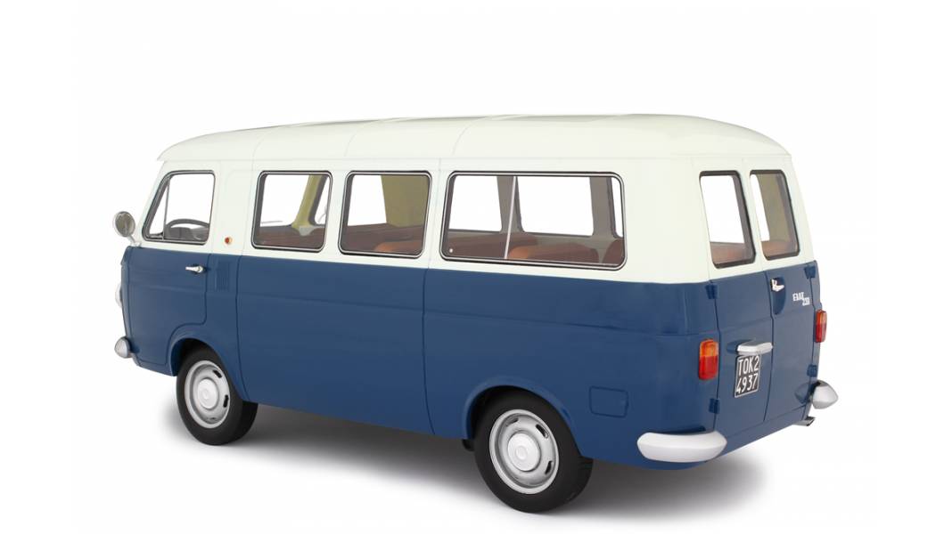 Fiat 238 Bus 1967 blue/white 1:18 – Traffic Modelcars