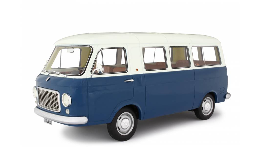 Fiat 238 Bus 1967 blue/white 1:18 – Traffic Modelcars