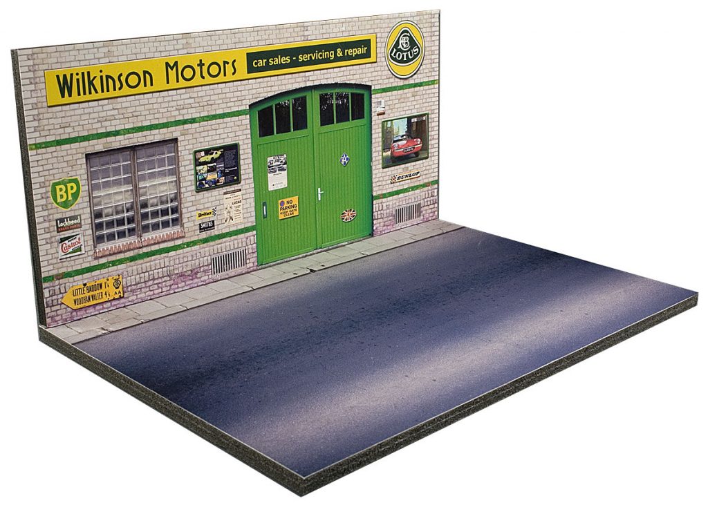 Lotus diorama garage Wilkinson Motors 1:43 – Traffic Modelcars