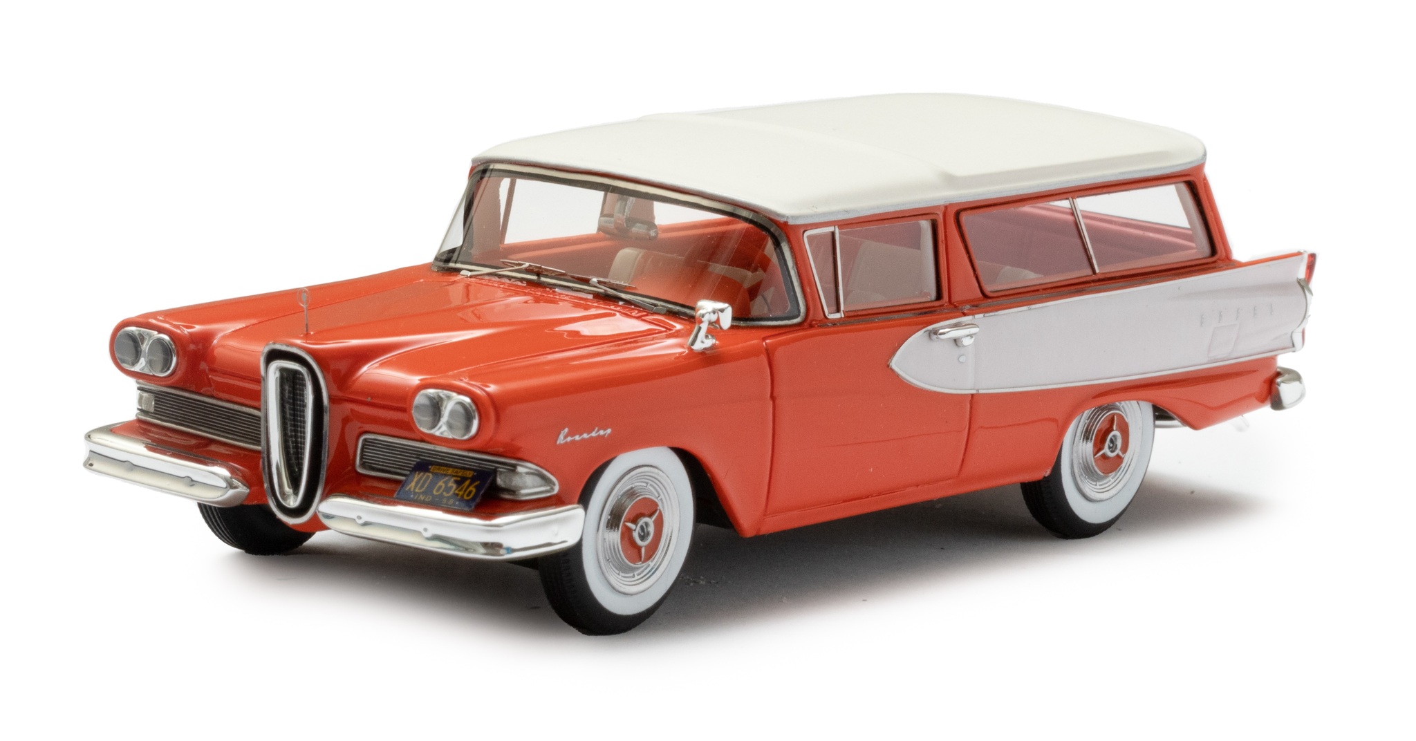 Edsel Roundup 2-door stationwagon 1958 red/white 1:43 – Traffic Modelcars