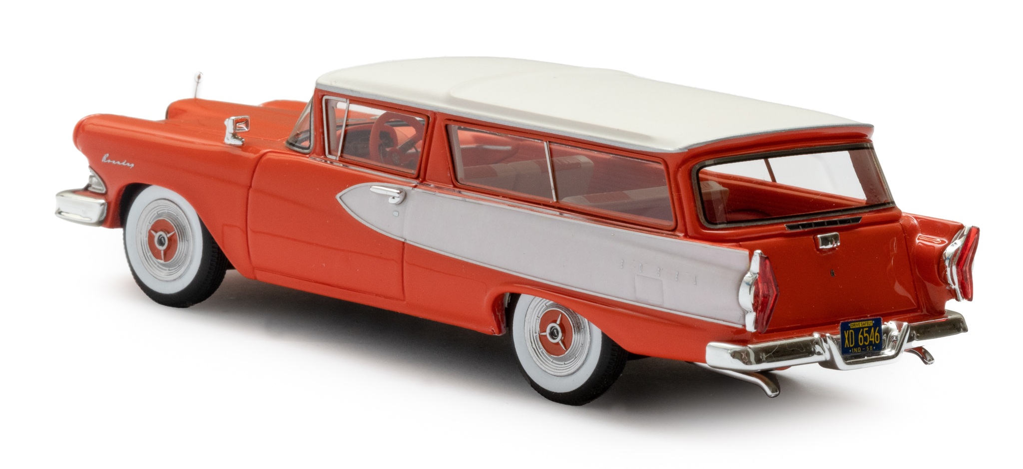 Edsel Roundup 2-door stationwagon 1958 red/white 1:43 – Traffic Modelcars