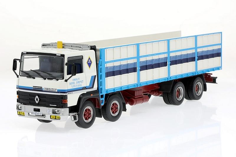 Renault DR340.38 truck 4-assi 1988 white/blue 1:43 – Traffic Modelcars