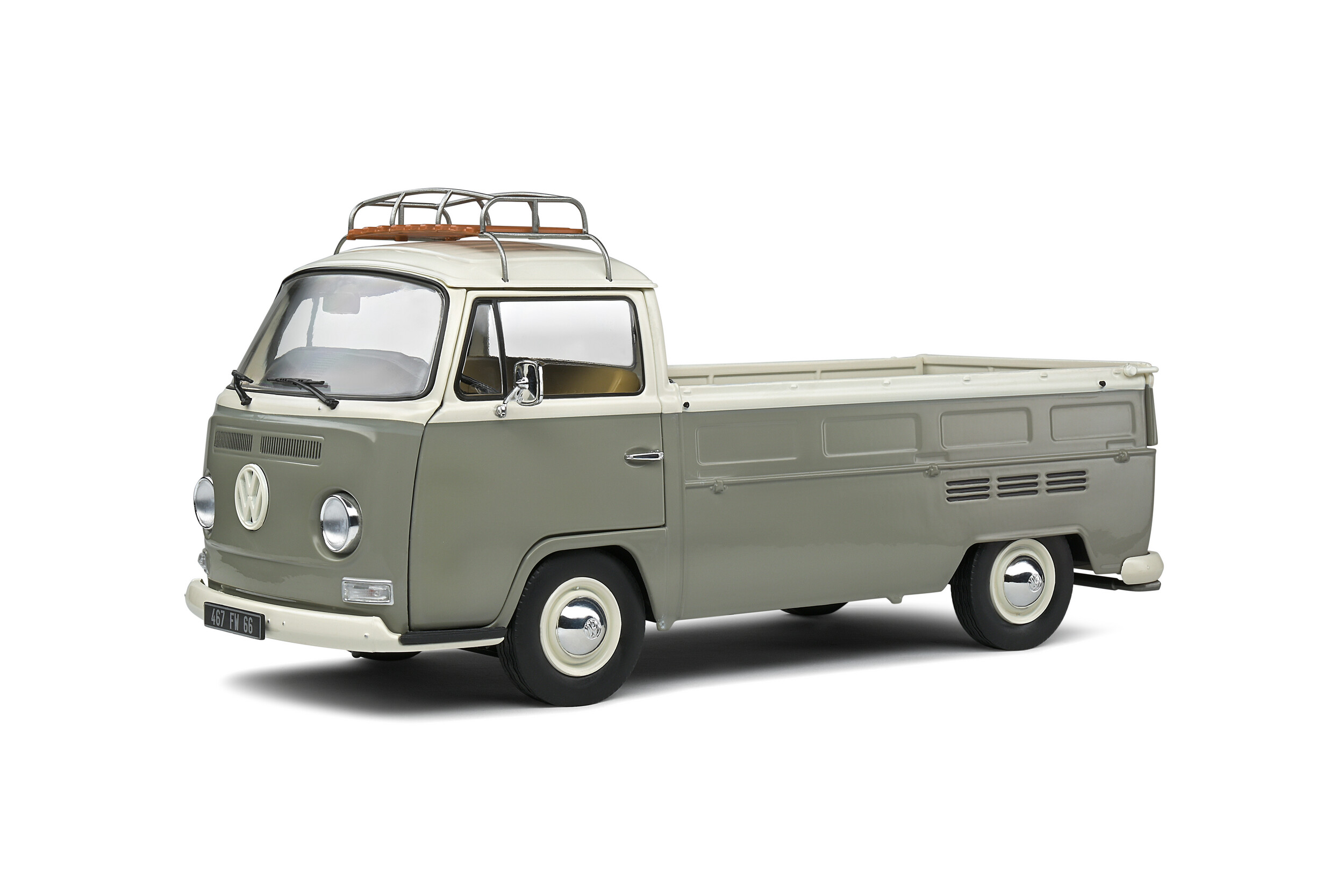 Volkswagen Bus T2 Pick-up 1968 grey/white 1:18 – Traffic Modelcars