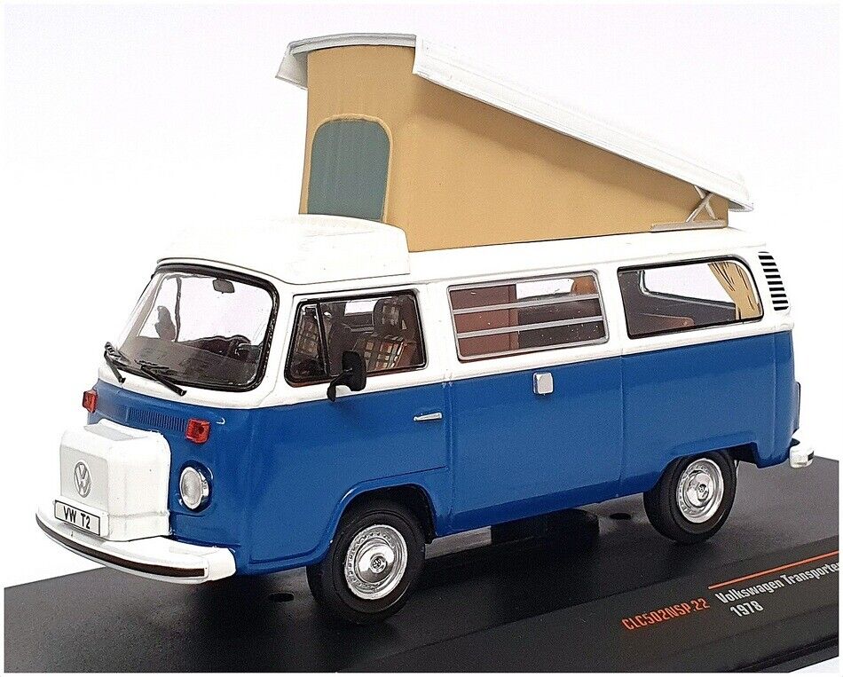 Volkswagen Bus T2 Westfalia camper 1978 blue/white 1:43 – Traffic Modelcars