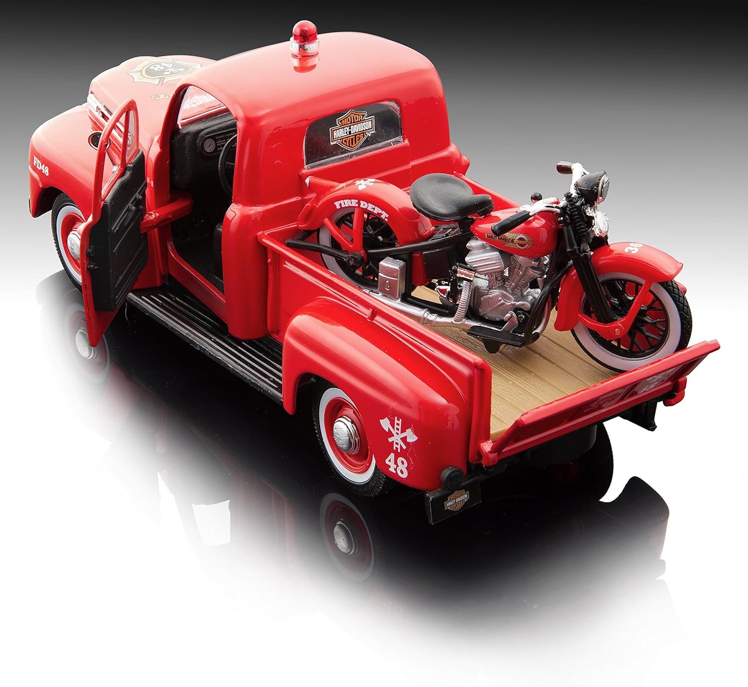 Ford F-1 Pickup 1948 Harley Davidson Fire Dept. with HD Knucklehead ...