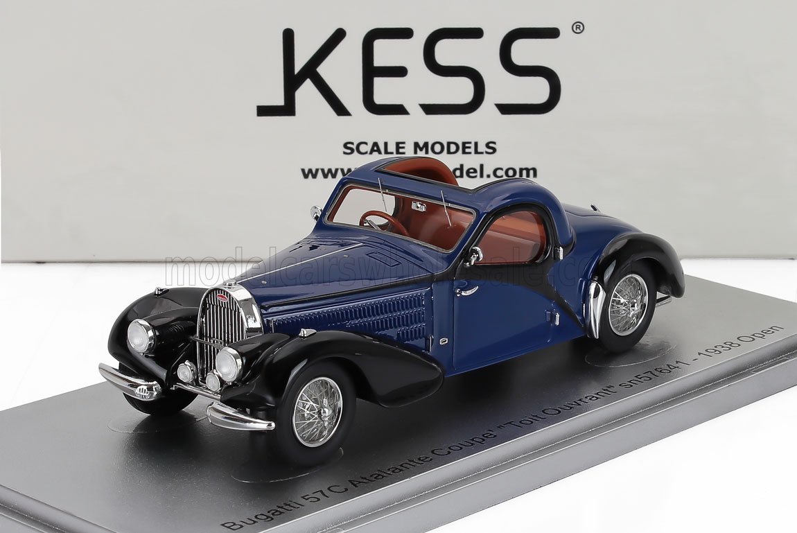 Bugatti 57C Atalante coupe Toit Ouvrant 1938 open blue/black 1:43 ...
